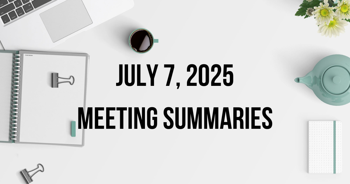 July 7, 2025 Bangor City Council Committee Meetings - Bangor Mike